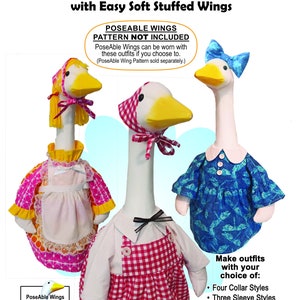 Goose Outfits Pattern for RUFFLED DRESS and Accessories. CHOOSE From 2 ...