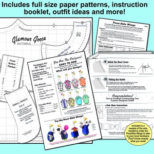 Goose Clothes Pattern for SHIRT DRESS & Poseable Wings - Etsy