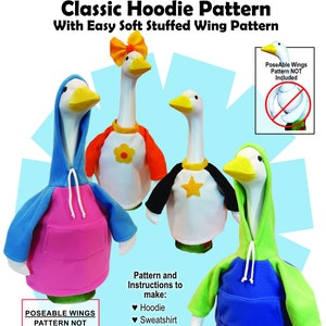 Goose Outfits Pattern HOODIE & SWEATSHIRT. CHOOSE From 2 Wing Pattern ...