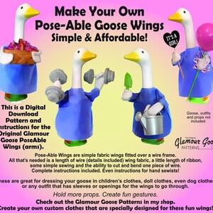 Digital Goose Poseable Wings Sewing Pattern: 23-26" Goose (digital ...
