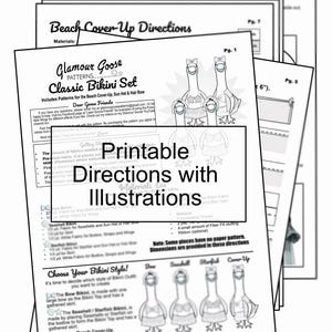 Digital Porch Goose Bikini Pattern Instant Digital Download - Etsy
