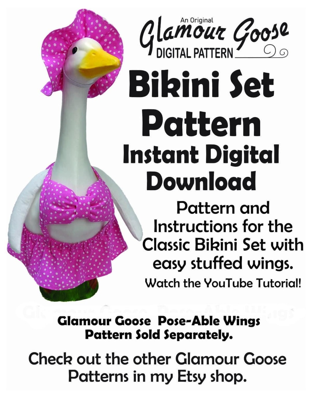 Digital Porch Goose Bikini Pattern Instant Digital Download - Etsy