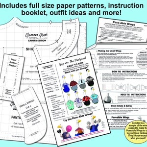 Goose Outfits Pattern for GANDER CLOTHES and Accessories CHOOSE From 2 ...