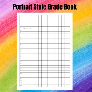 Grade Book Templates for the Classroom | Editable Word File | Download ...