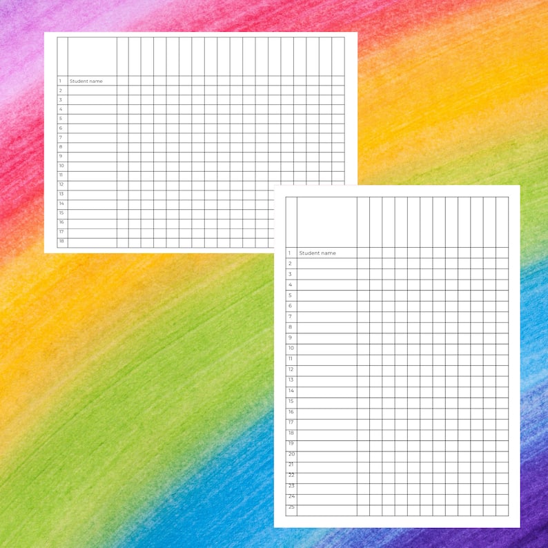 Grade Book Templates for the Classroom | Editable Word File | Download ...