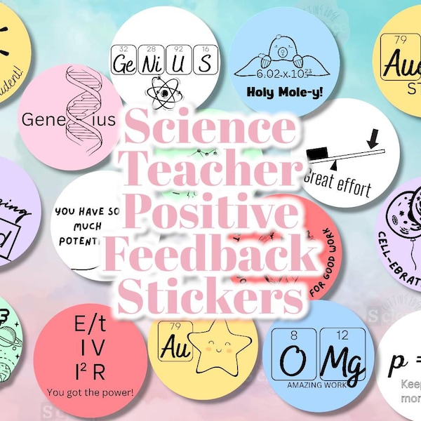Personalised Science Teacher Stickers - Etsy