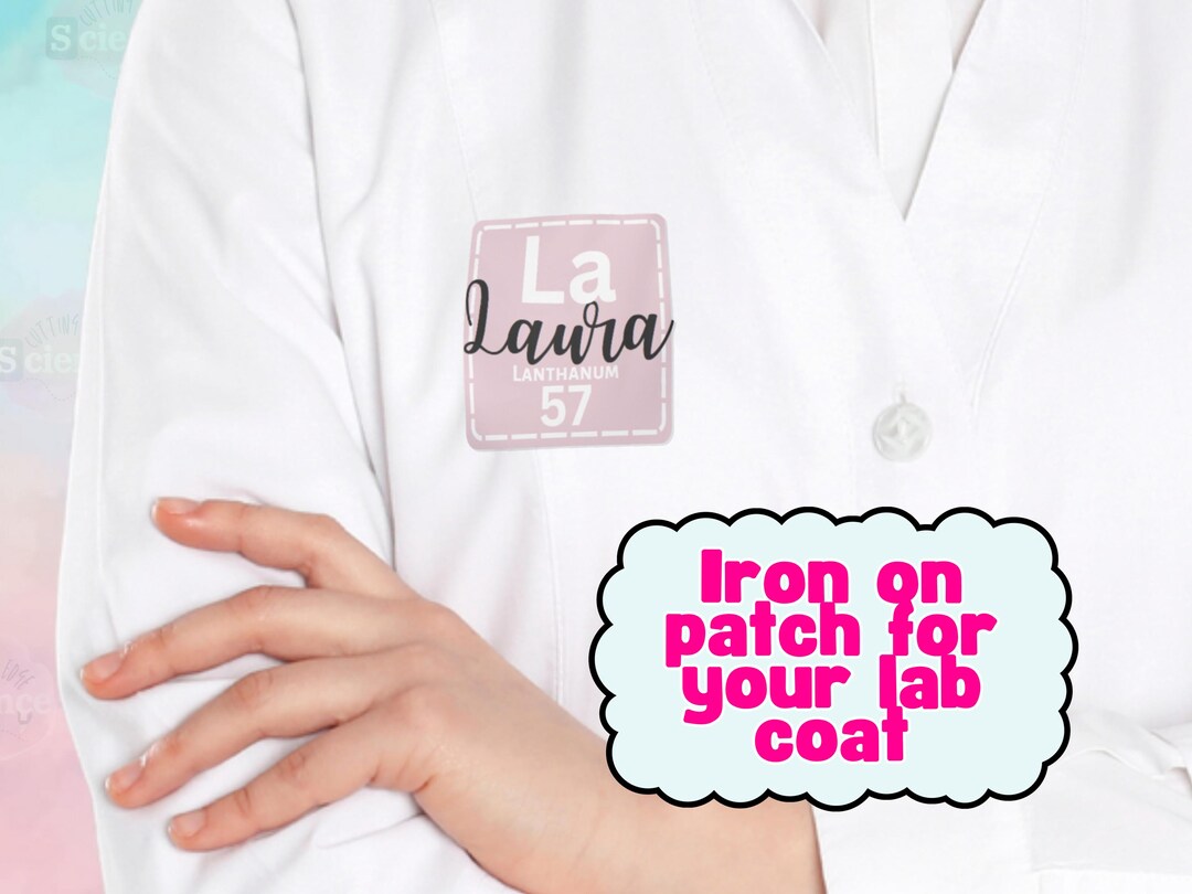 Personalised Iron-on Patch for Lab Coat Etc - Etsy