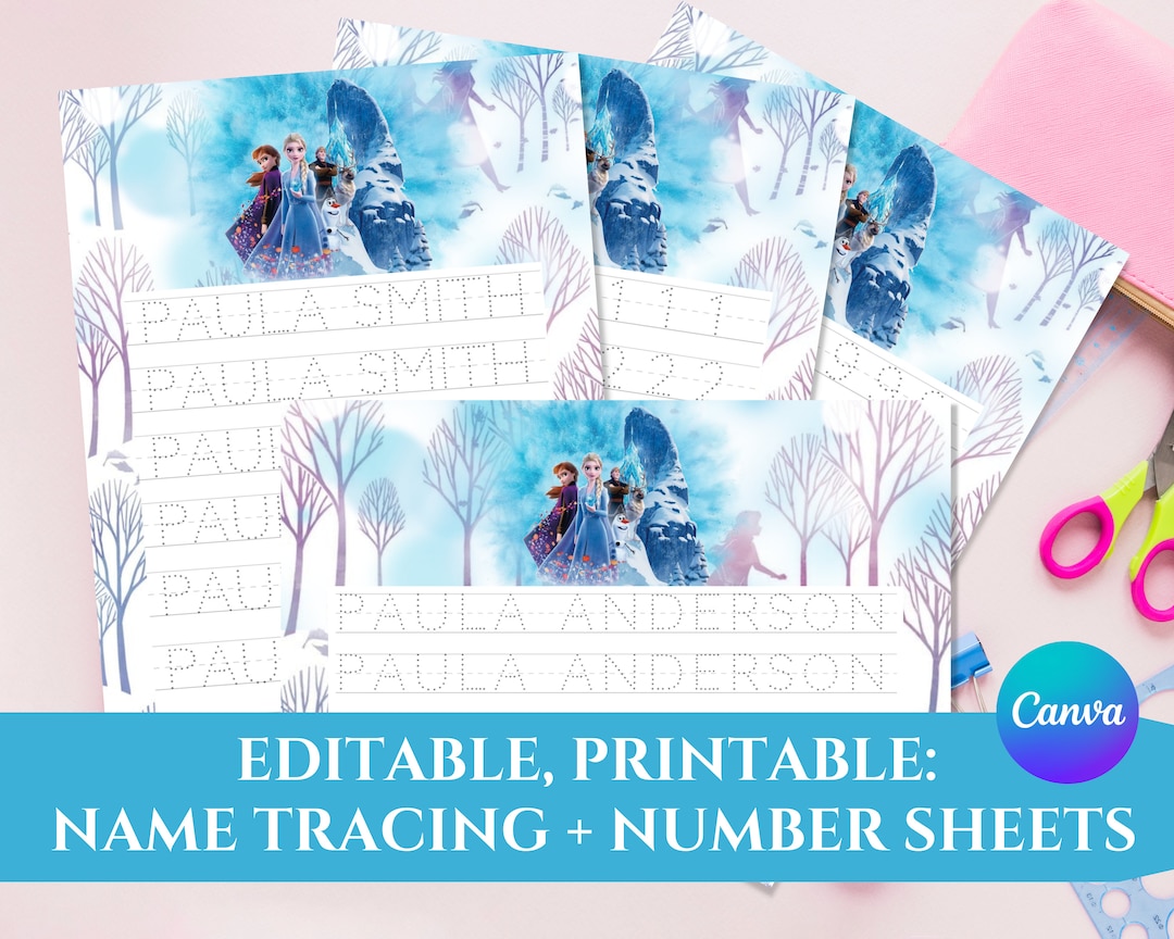 Frozen Name Trace Worksheetname Tracing Templateeditable Name ...