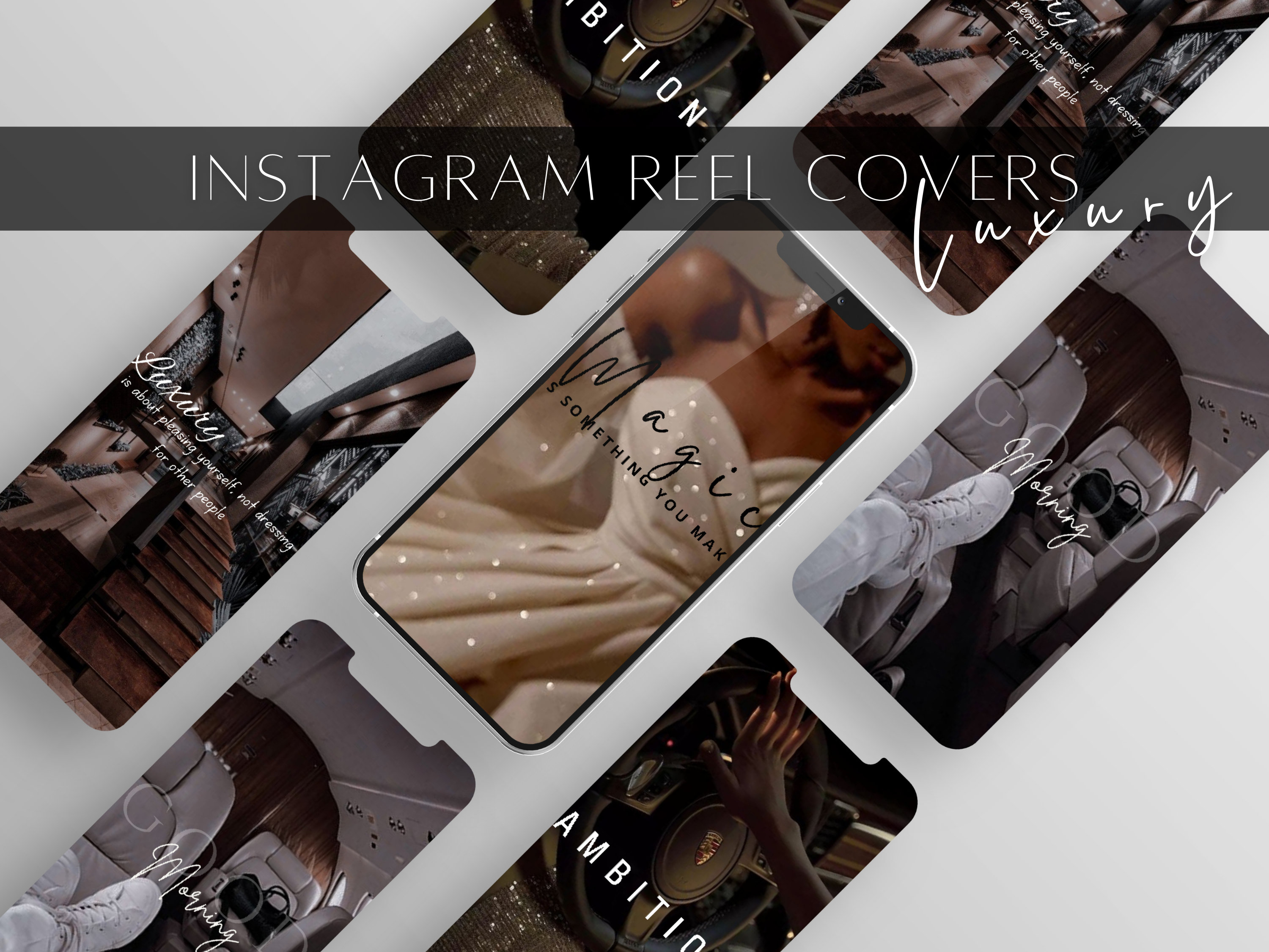 25 Aesthetic Instagram Reel Covers|engagement Templates|canva Templates ...