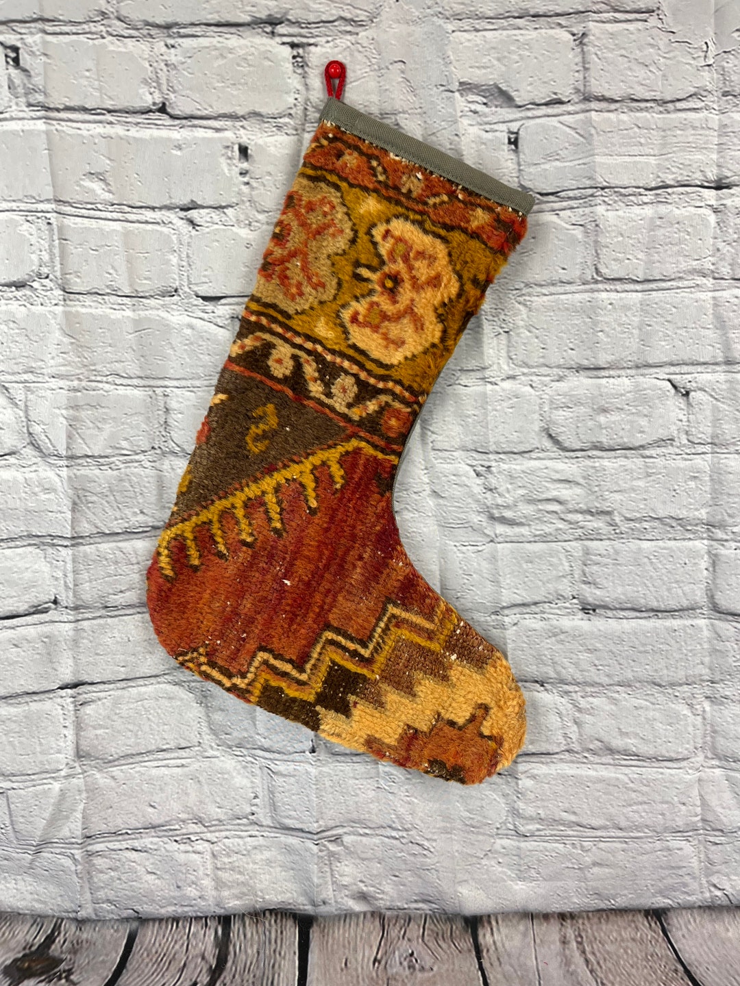 Christmas Stocking Turkish Rug Stocking Kilim Stocking - Etsy