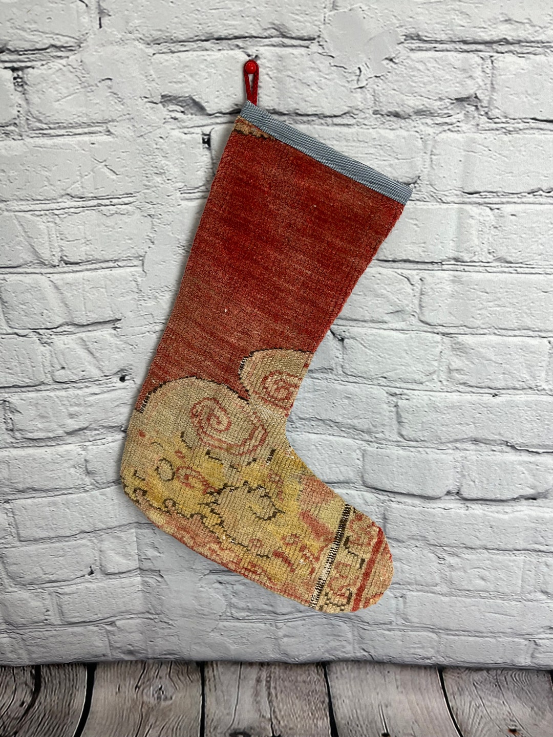 Christmas Stocking, Turkish Rug Stocking, Kilim Stocking, Vintage ...