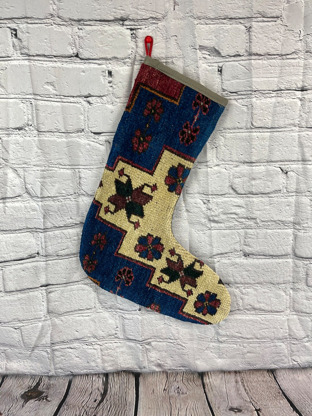 Christmas Stocking, Turkish Rug Stocking, Kilim Stocking, Vintage ...