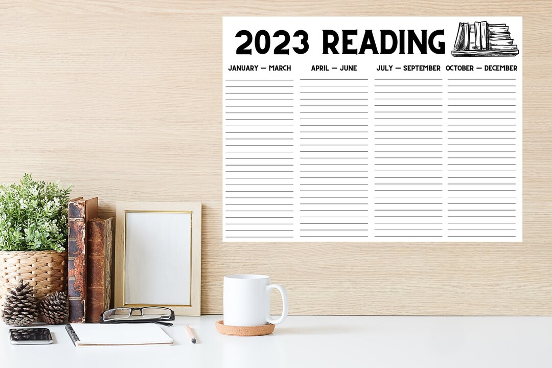 2023 Minimal Reading Tracker Poster - Etsy