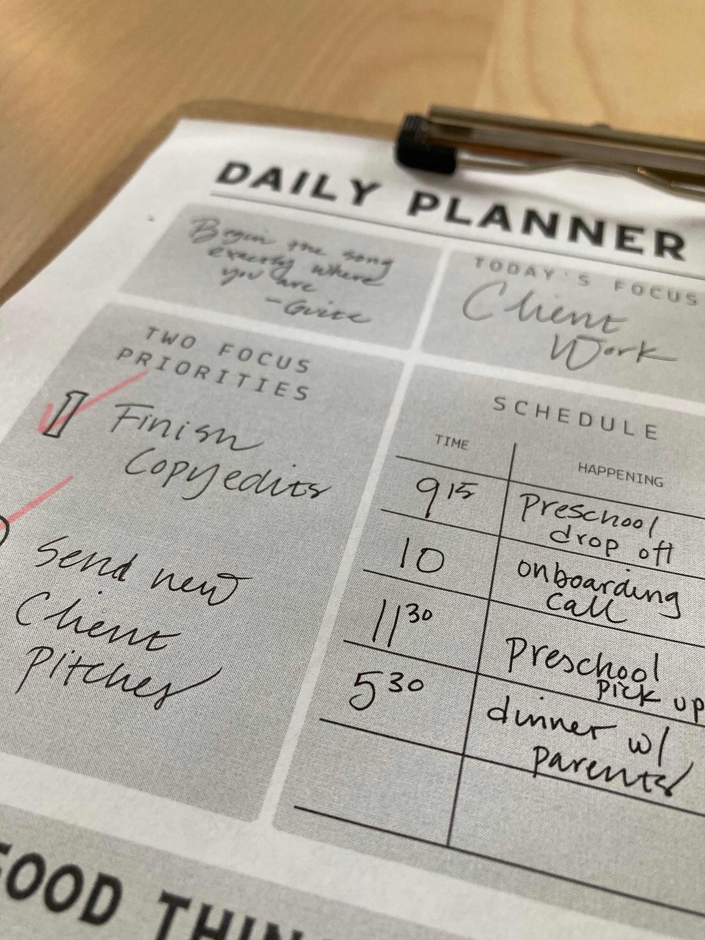 Daily Docket Printable for Visual Organizers - Etsy