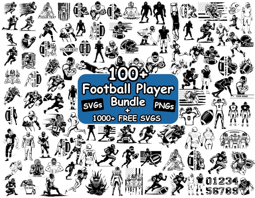 Football Player Svg Png, Custom Football Png, Customized Football ...
