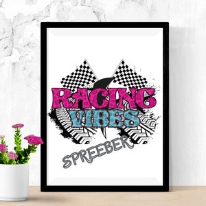 Racing Vibes Png, Racing Vibes With Flag Png Sublimation Design ...