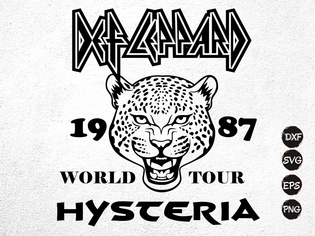 Def Leppard Hysteria Svg Png, Rock Band Tee 80s Svg Png, Def Leppard ...