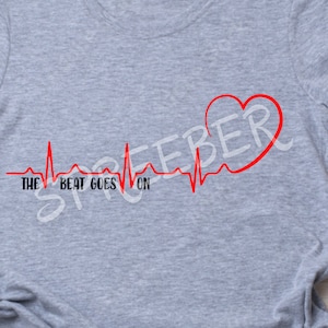 Heartbeat EKG SVG, the Beat Goes on Clipart (digital Download) - Etsy