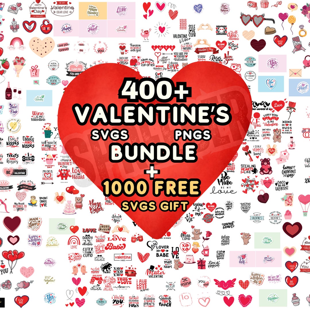 Valentines Day SVG Bundle, Valentine Svg Png Bundle, Love SVG ...