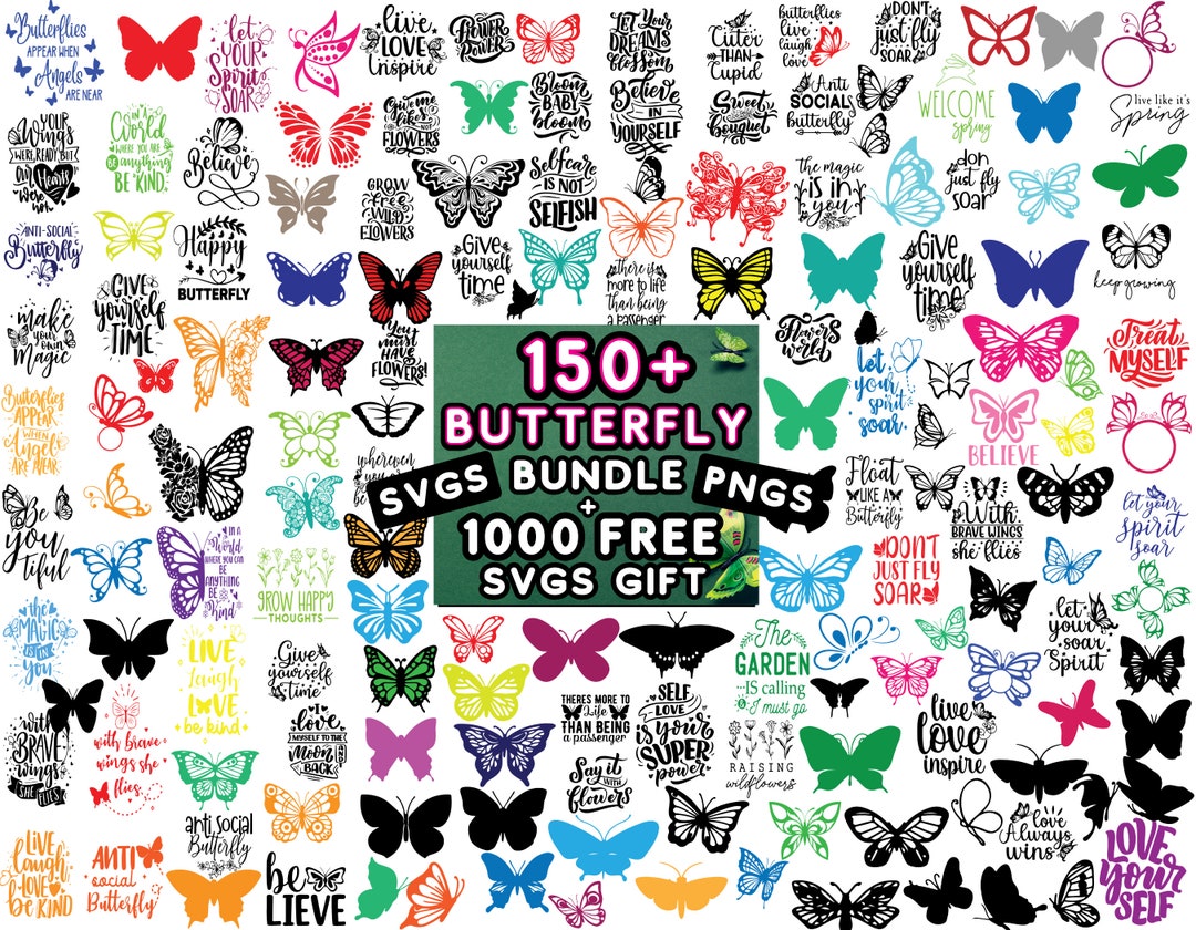 Butterfly Svg Bundle, Butterfly Quotes Svg, Png Bundle, Layered ...