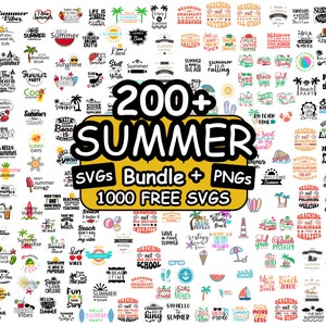 Summer SVG Bundle, Summer Svg, Beach Svg, Summertime Svg, Vacation Svg ...