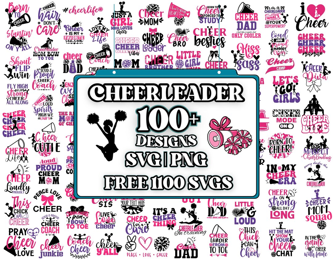 Cheerleader Svg Bundle, Cheerleader Shirt, Cheerleading Svg, Cheer ...