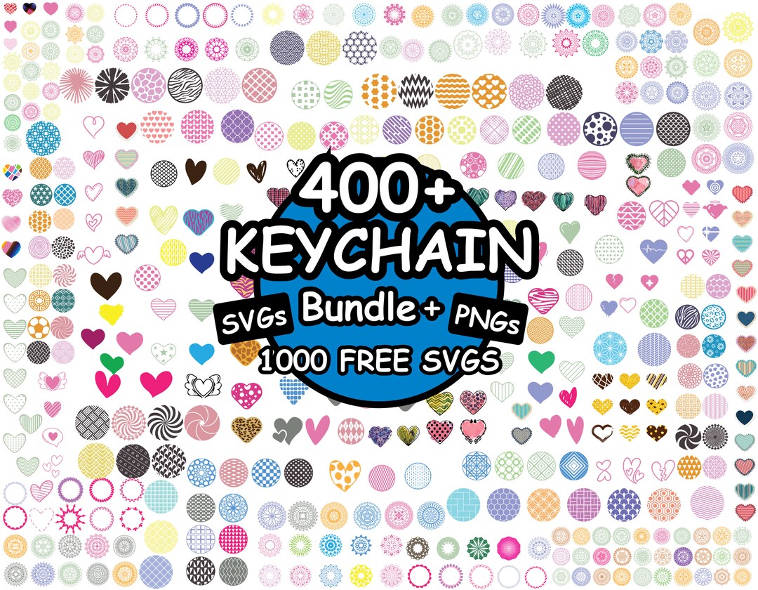 Keychain Svg Bundle, Keychain Pattern Svg, Key Ring Svg, Paint Brush ...