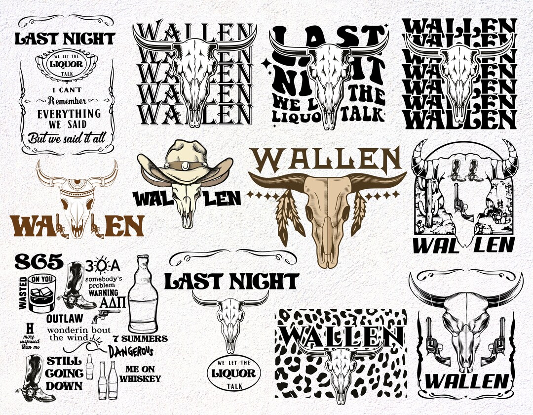 Retro Wallen Bundle Svg,png, Wallen Png, Western Cowboy Png, Wallen ...