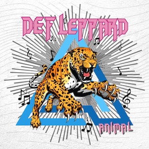 Def Leppard Png, Def Leppard Animal Digital Sublimation, Rock Band Tee ...