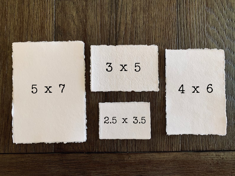 5x7 IVORY 150gsm Handmade Deckled Edge Cotton Rag Paper - Etsy