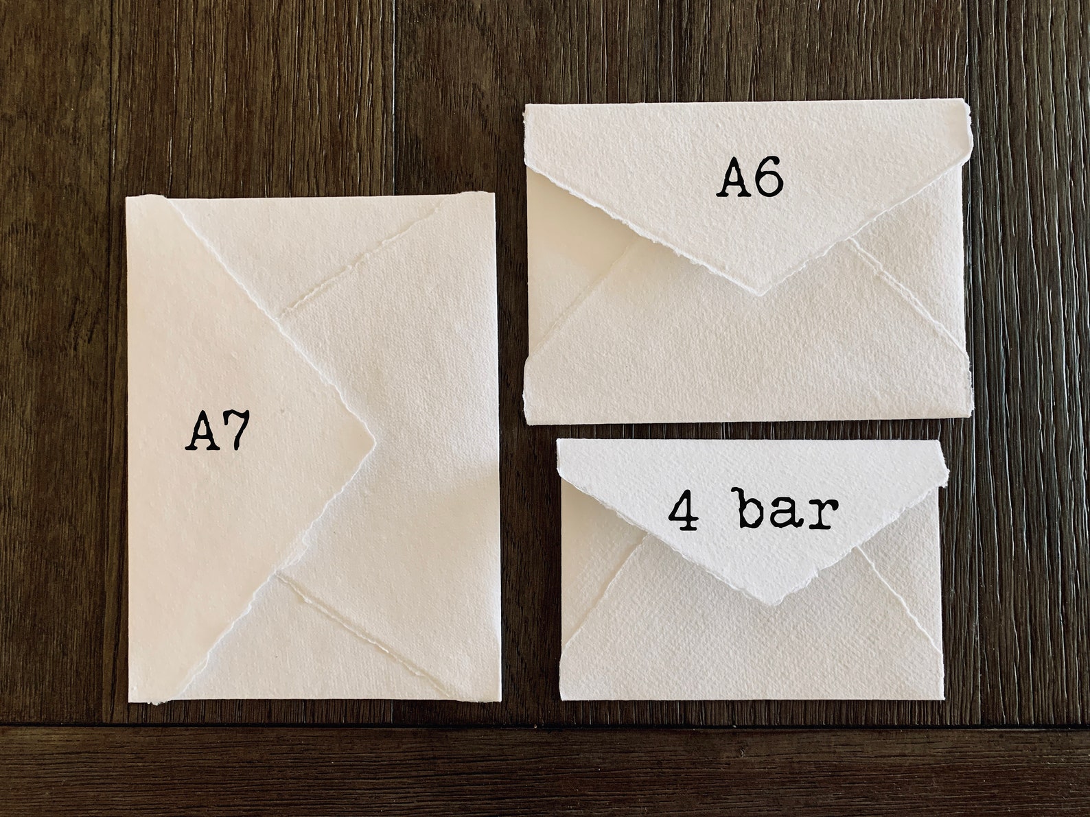 BLUSH 4bar A1 Cotton Envelopes RSVP Envelopes Deckled Edge - Etsy