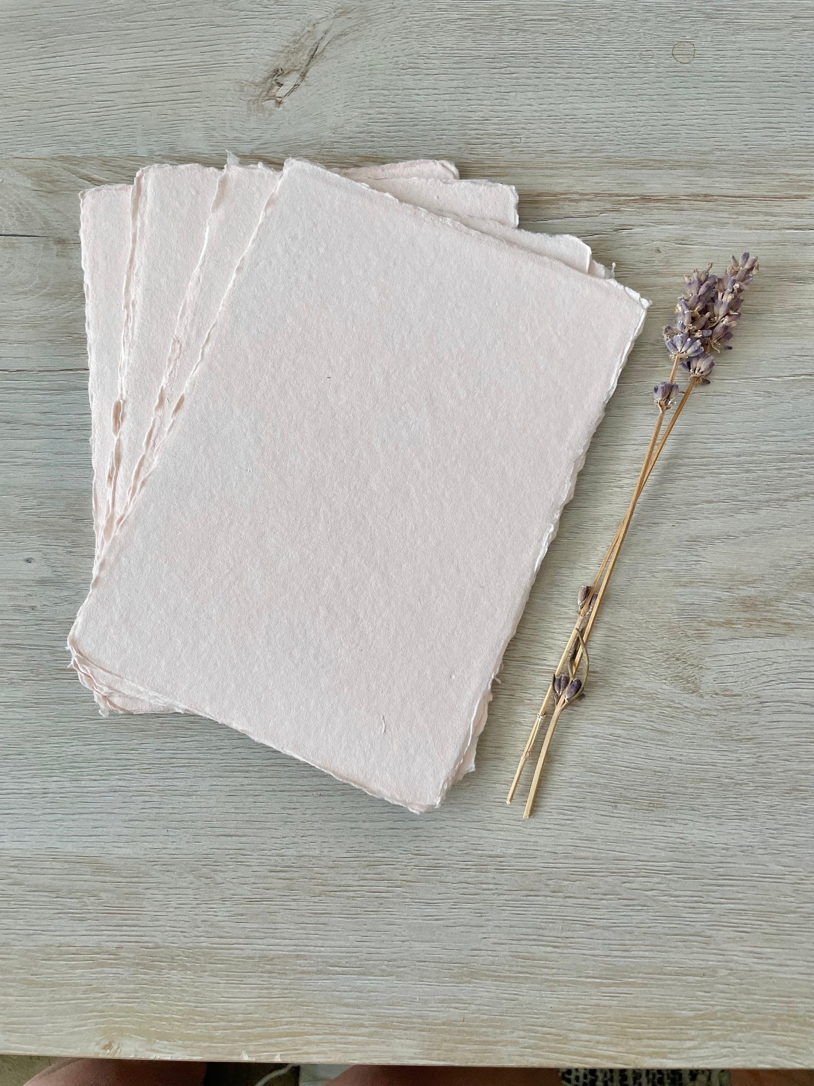 5x7 BLUSH Pink 150gsm Handmade Deckled Edge Cotton Rag - Etsy