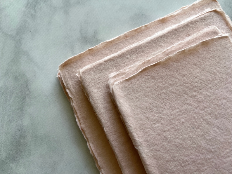 SAMPLE Cotton Paper Handmade Deckled Edge Torn Edge Paper - Etsy