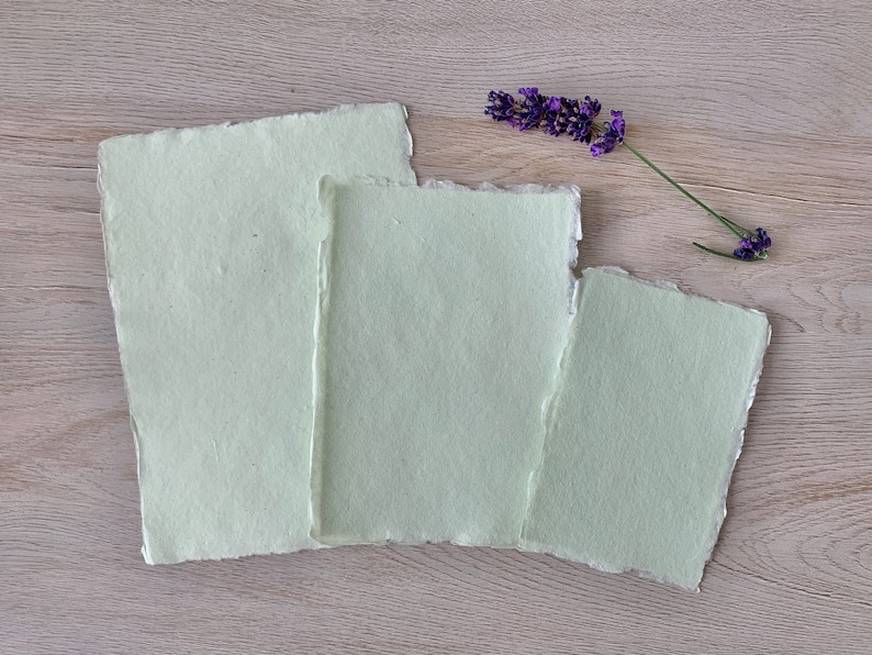 SAMPLE Cotton Paper Handmade Deckled Edge Torn Edge Paper - Etsy