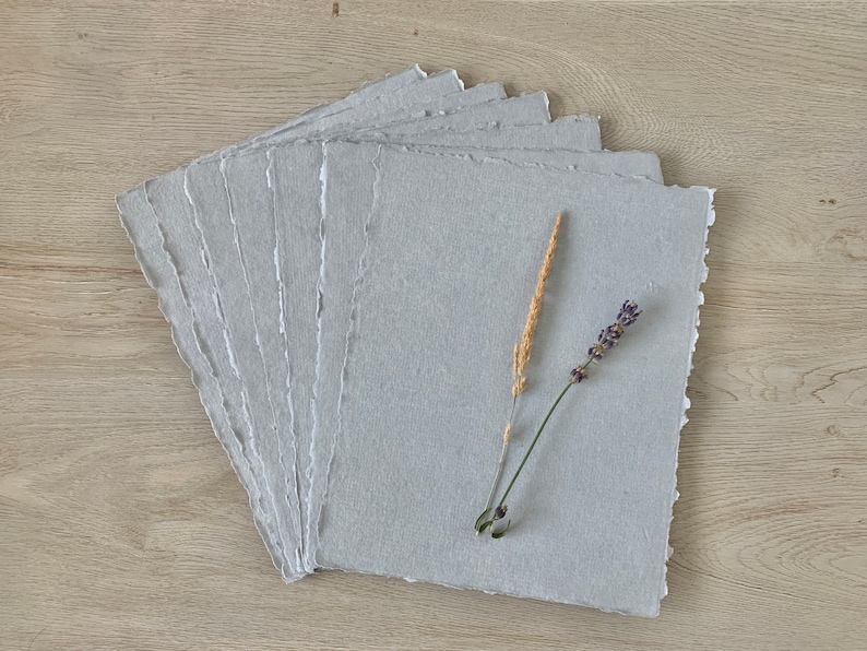 SAMPLE Cotton Paper Handmade Deckled Edge Torn Edge Paper - Etsy