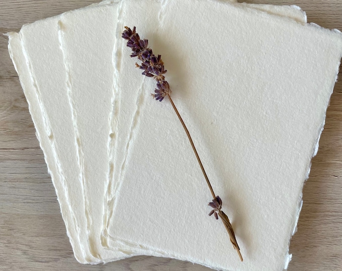 Pack of 20, Hazelnut Place Cards, Handmade Paper, Deckle Edge, Brown ...