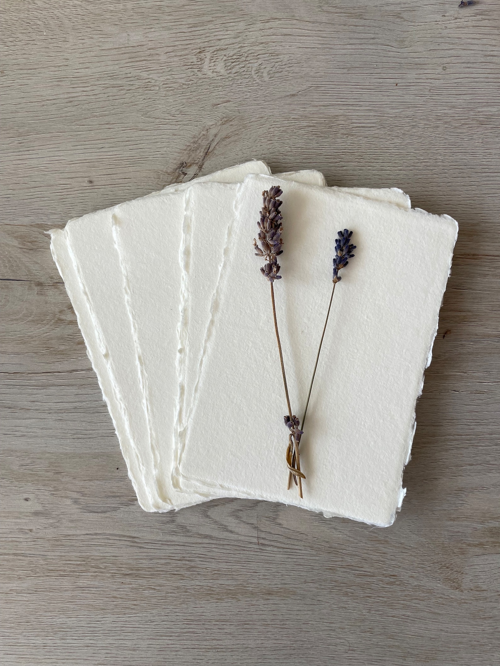 5x7 IVORY 150gsm Handmade Deckled Edge Cotton Rag Paper Deckle Edge ...