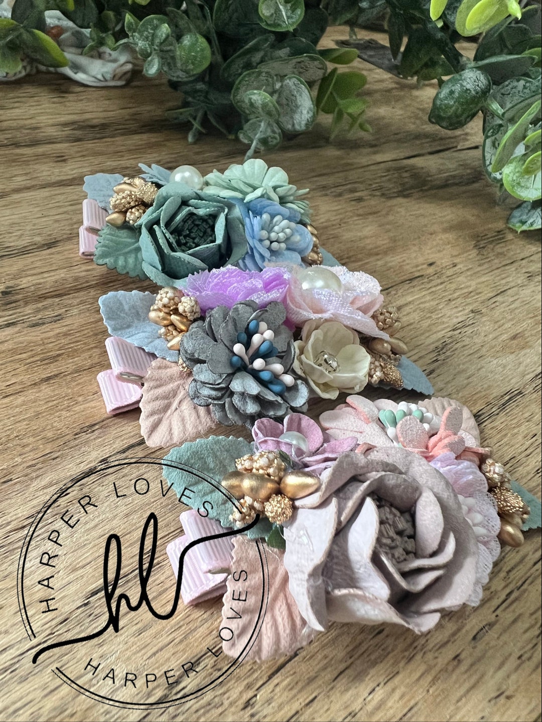 3D Flower Alligator Clips/ Children/ Toddler/ Accessories/ Fashion ...