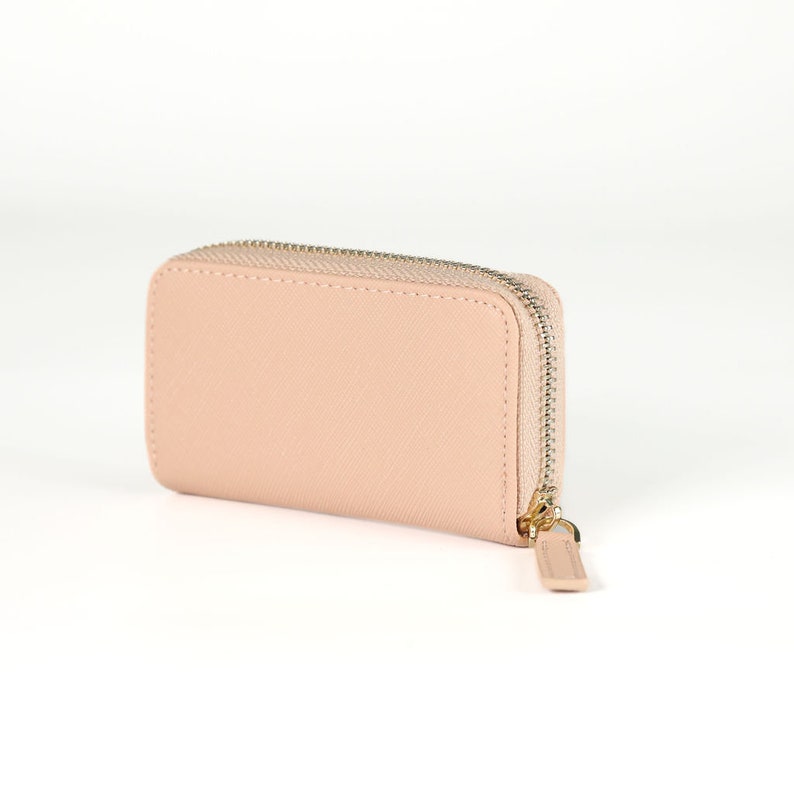 Small Leather Wallet Woman Cute Slim Saffiano Leather Wallet Wallet ...