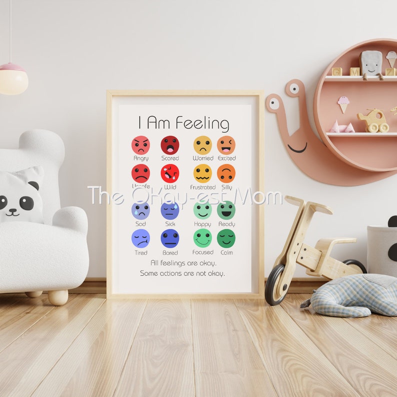 Feelings Chart for Kids/ Check-in Chart for Kids - Etsy