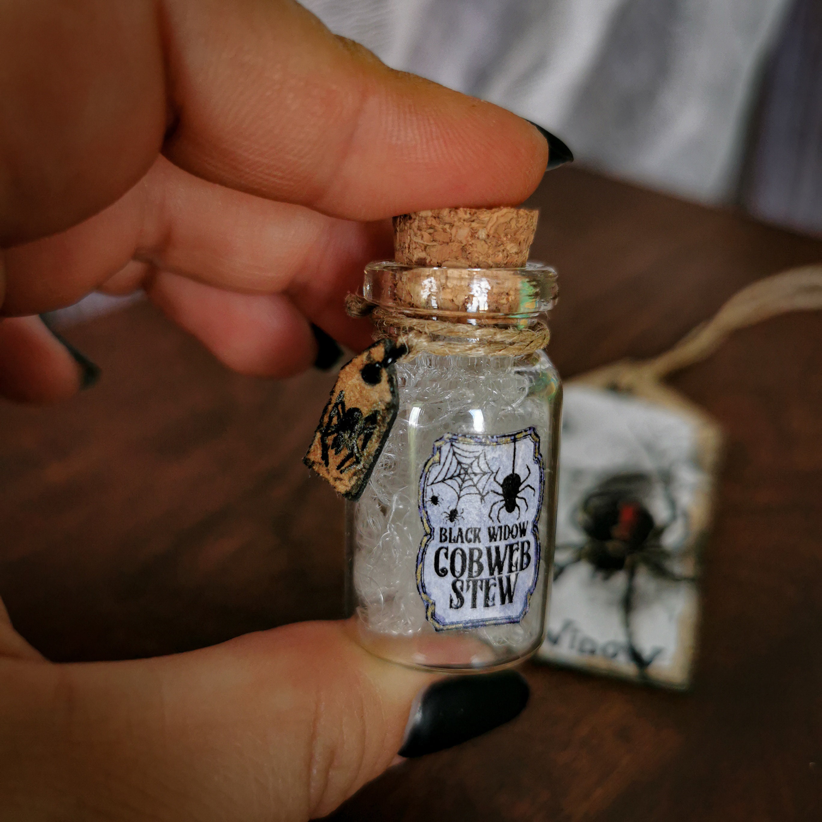 Black Widow Cobweb Stew, Halloween Gift, Spider, Cobweb Stew in Glass ...