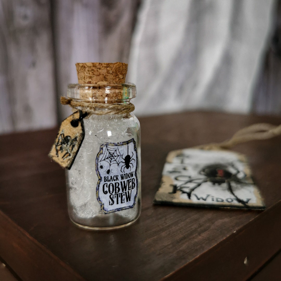 Black Widow Cobweb Stew, Halloween Gift, Spider, Cobweb Stew in Glass ...