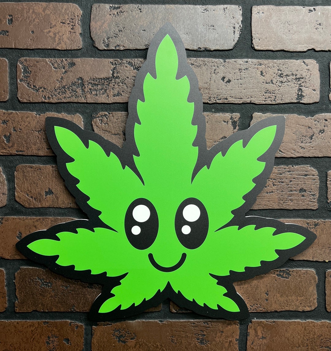 Happy Pot Leaf Indoor/outdoor Sign 16” - Etsy