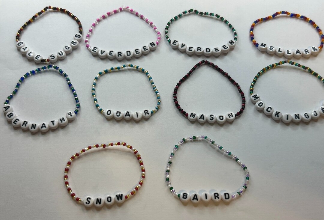 Hunger Games Themed Stackable/friendship Beaded Bracelets - Etsy