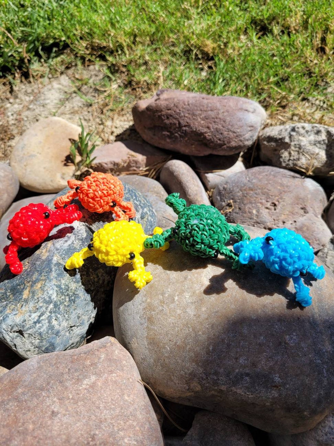 Handcrafted Rainbow Loom Frog - Etsy