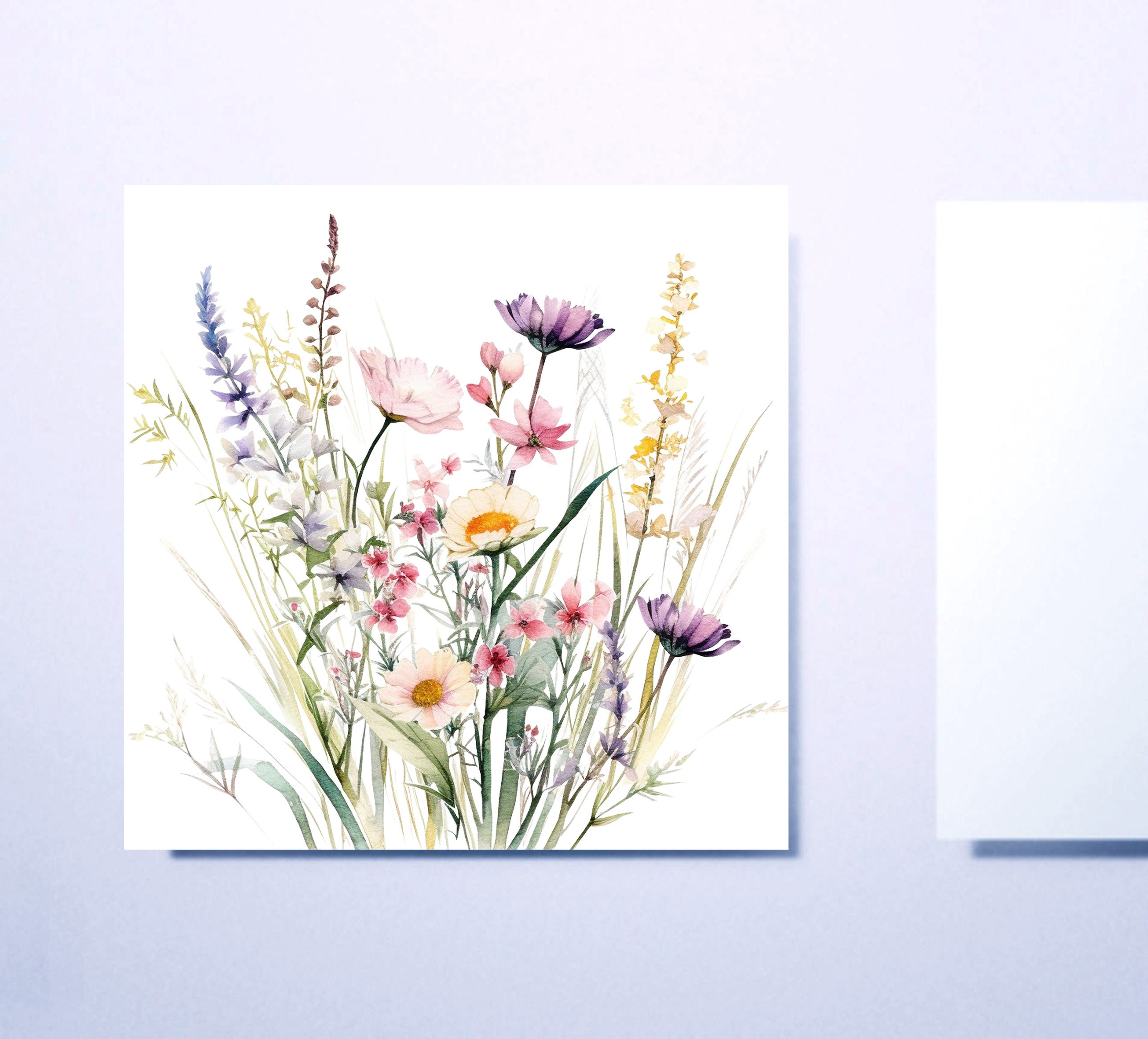 Wildflowers Matching Card Set 3 Pack of Greeting Cards Floral Notecard ...