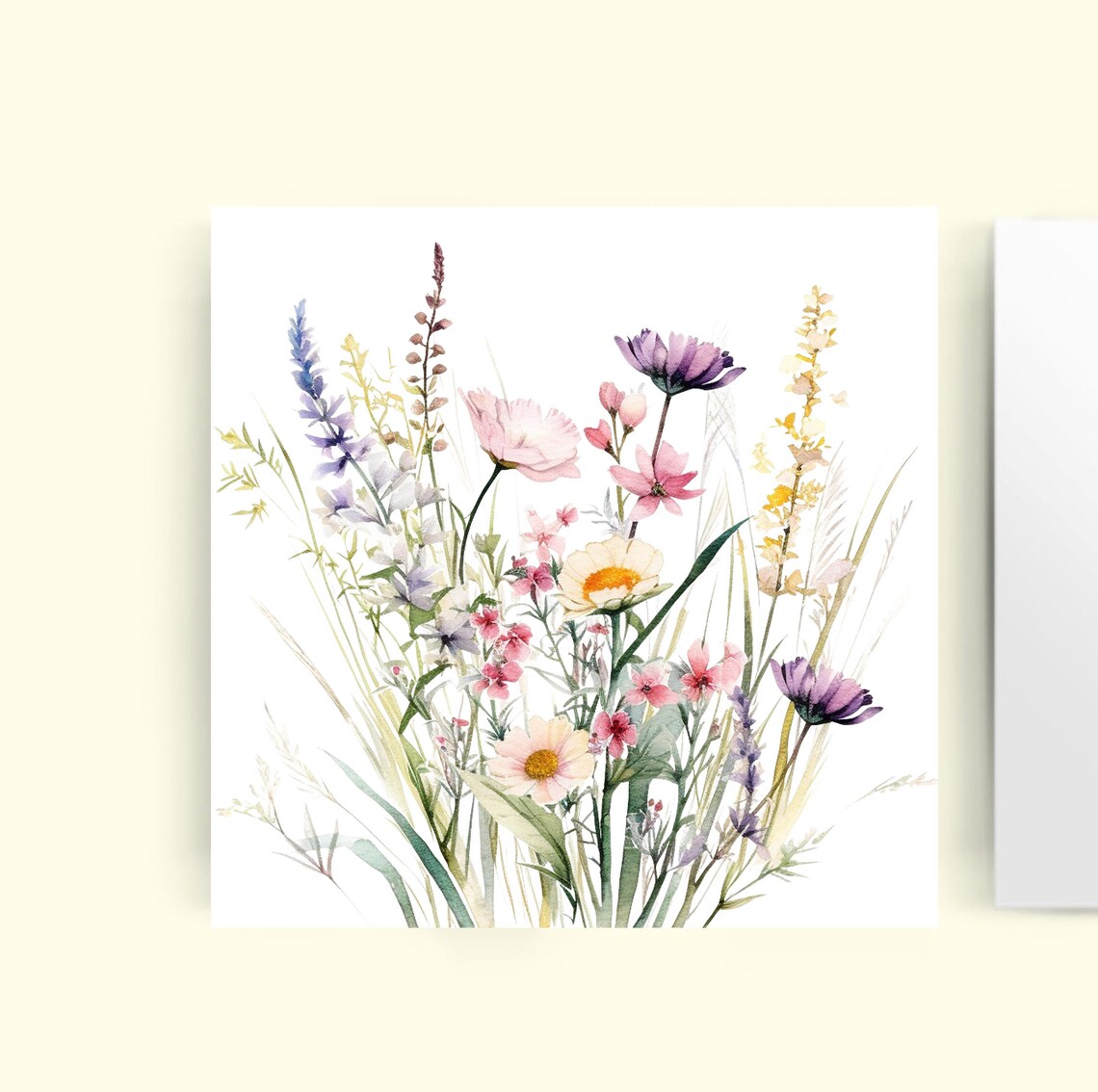 Wildflowers Matching Card Set 3 Pack of Greeting Cards Floral Notecard ...