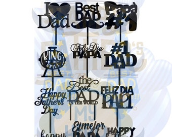 Cake Topper Svg Happy Father's Day Svg Father's Day - Etsy