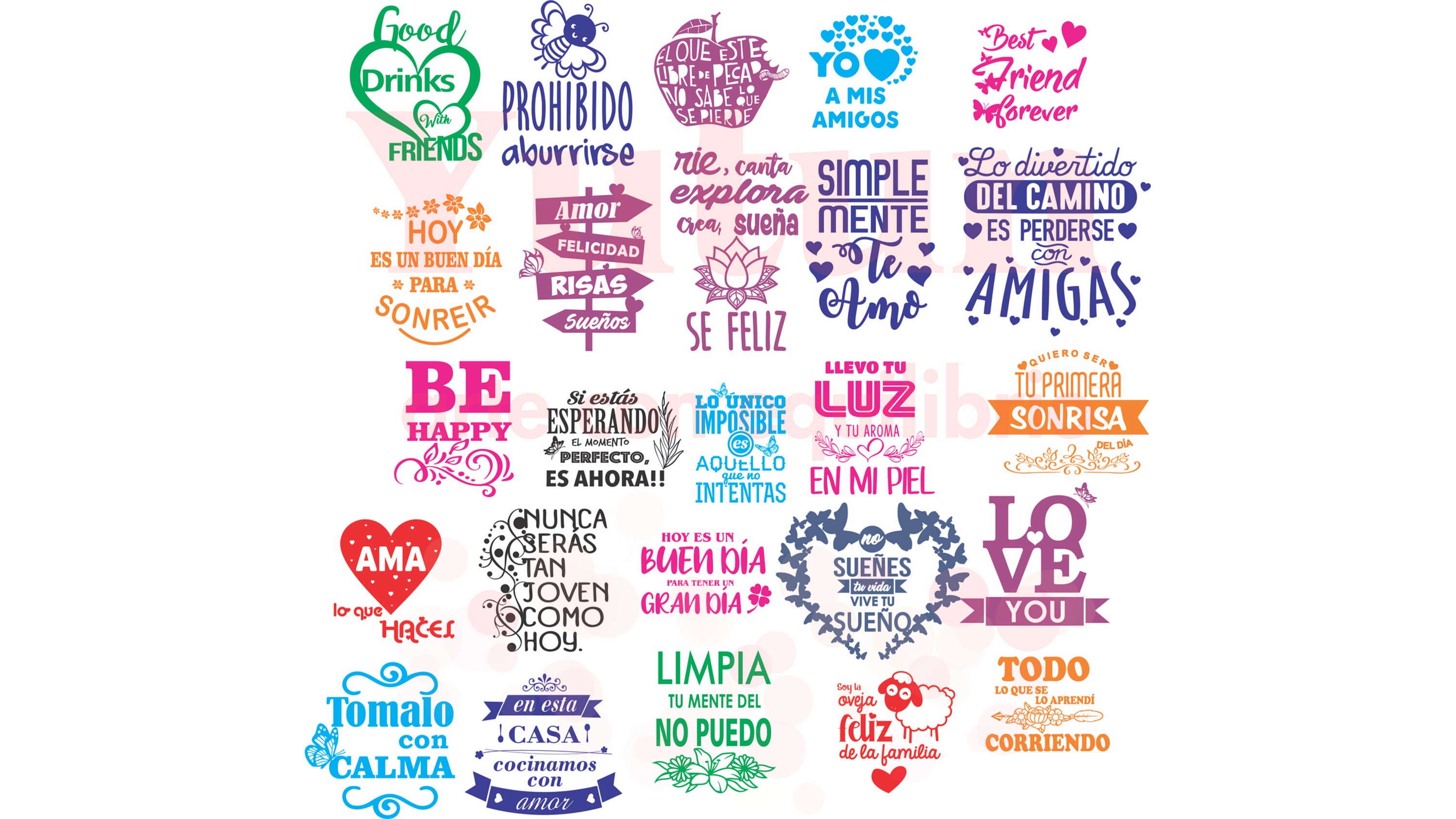 FRASES LINDAS SVG - Etsy