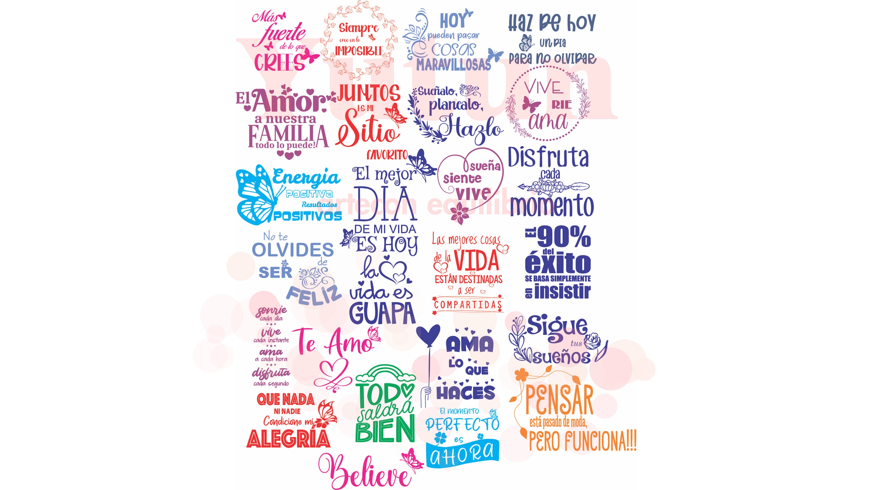 25 FRASES EN SVG - Etsy México